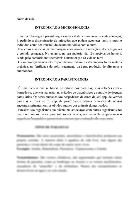 SOLUTION Introdução a microbiologia e parasitologia Studypool