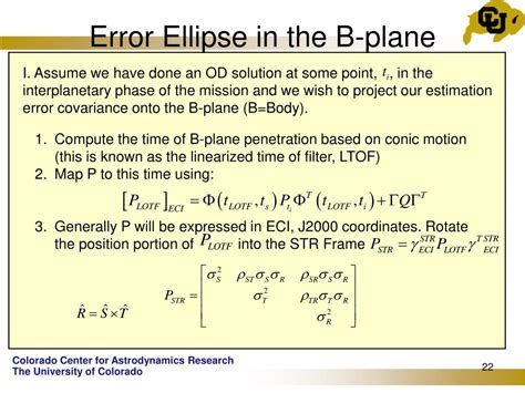 Ppt Statistical Orbit Determination Error Ellipsoid B Plane Powerpoint Presentation Id 3060109