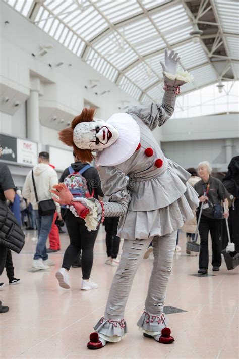 A Cosplayer Dressed As Pennywise The Clown From It Editorial Stock