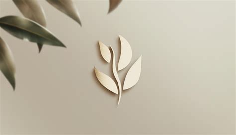 Premium Photo Creative Logo Design On Beige Background