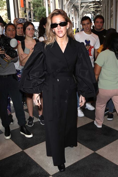Ellie Goulding In A Black Trench Coat Was Seen Out In New York 0912