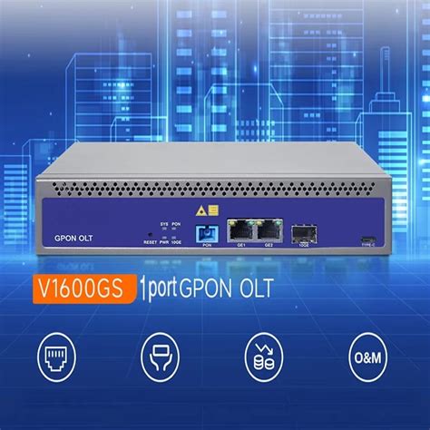 V1600gs Single Port Gpon Olt Olt Can Connect 128 Units Gpon Xpon Onu