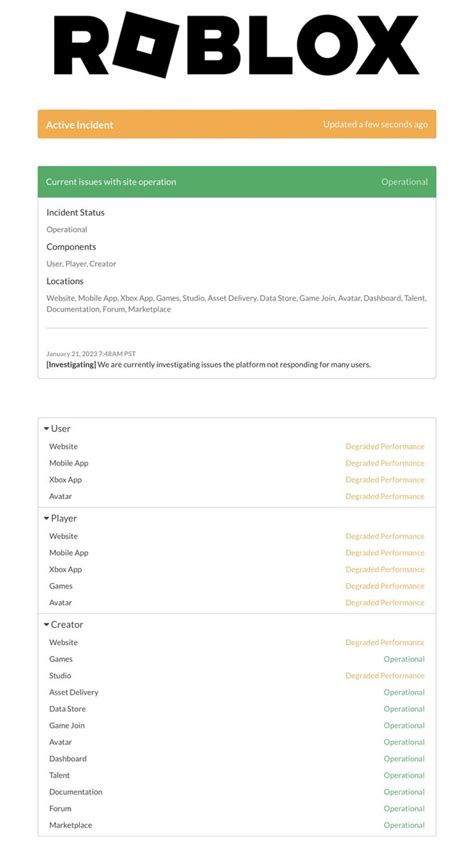 Roblox Status On Twitter Robloxdown Robloxdev Roblox