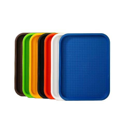 Rectangular Plastic Serving Tray With Low Moq Best For Cafeteria Fast