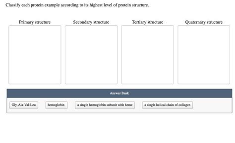 Solved Classify Each Protein Example According To Its