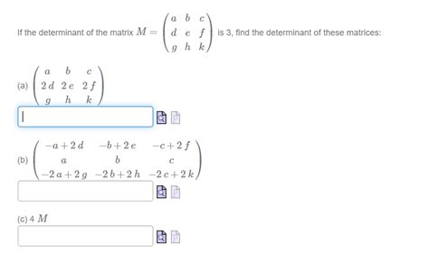 solved if the determinant of the matrix m a b c d e f