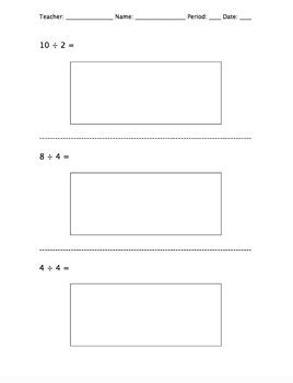 Model And Solve Division Practice PPT Demonstration Included TPT