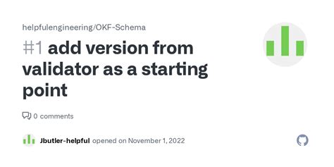 Add Version From Validator As A Starting Point · Issue 1
