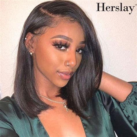 Perruque Lace Frontale Remy Lisse Et Courte Avec Baby Hairs Herslay