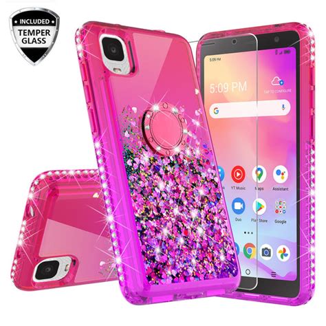Glitter Phone Case Kickstand Compatible For Tcl Ion Z A3 A30 Case Tcl Spy Phone Cases And