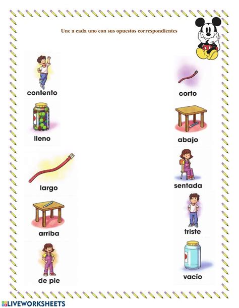 Ejercicio De Opuestos 4 Cuadernos Interactivos Lleno Vacio Logico