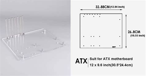 Buy EDIY PC Open Frame Test Bench ITX ATX Mini ITX MATX EATX Motherboard Transparent Acrylic