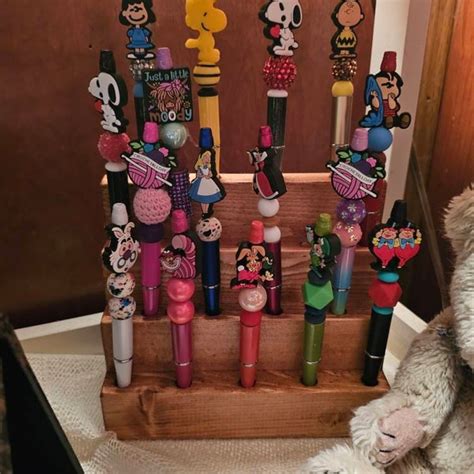 Pen Display Pen Block Beaded Pen Case Stacked Display Business Centerpiece Stair Step Pen