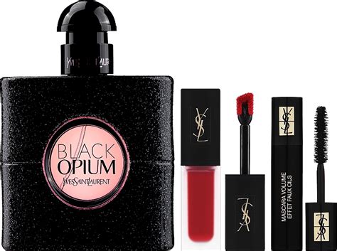 Yves Saint Laurent Black Opium - Set (edp/90ml + mascara/2ml + lipstick ...
