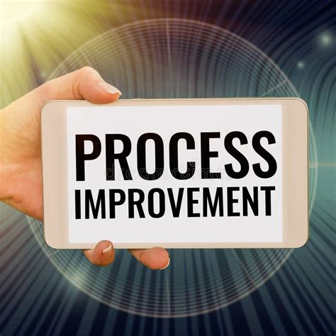 Conceptual Display Process Improvement Business Overview Task Of Identifying Upon Existing