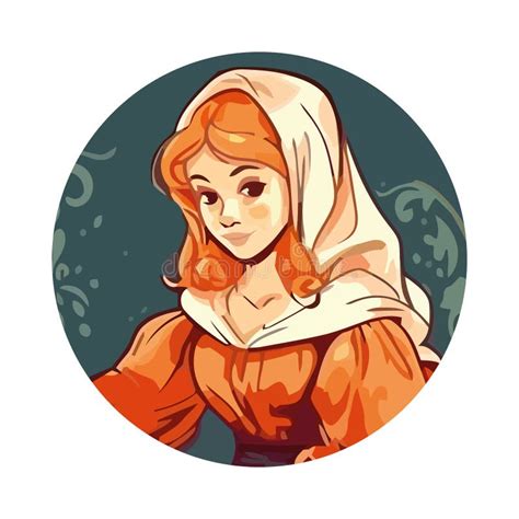 Medieval Peasant Girl Drawing