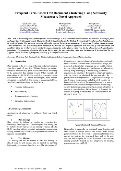 Pdf Frequent Term Based Text Document Clustering Using Similarity