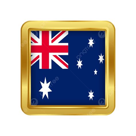 Australian Flag With Gold Australian Flag Australia Badge Flag