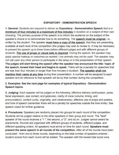 10 Demonstration Speech Examples To Download