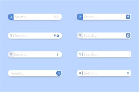 Jeu Dicônes De La Barre De Recherche Formulaire De Recherche Avec
