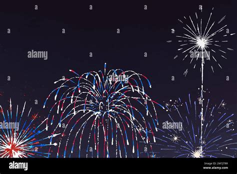 Colorful Fireworks Background Vector In Celebration Theme Stock Vector
