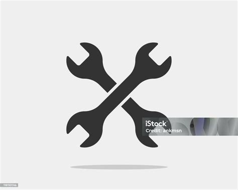 工具向量扳手圖示扳手徽標設計項目在白色背景上隔離的關鍵工具向量圖形及更多修理圖片 修理 商務 商標 Istock