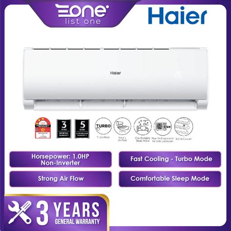 【installation】haier 1hp R32 Air Conditioner Hsu 09ltf18 Turbo Cool Aircond 10hp Blue Fin