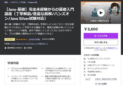 【入門】javaの学習におすすめのudemy教材5選｜webdrawer