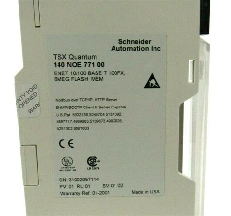 Used Schneider Automation 140 Noe 771 00 Tsx Quantum Ethernet Module 140noe77100 Sb Industrial