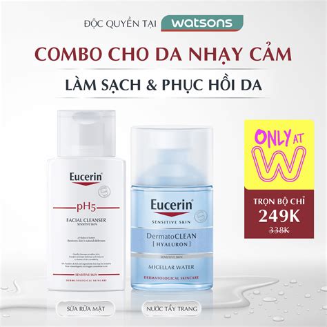 Eucerin [ĐỘc QuyỀn TẠi Watsons] TrỌn BỘ LÀm SẠch Cho Da NhẠy CẢm