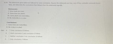 Q 23 The Statements Given Below Are Followed StudyX