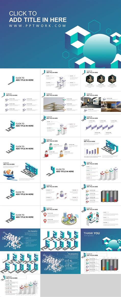 Best Blue Creative Stereo Chart PowerPoint Template Powerpoint Templates Business