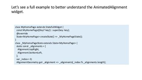 How To Create Animation Using The AnimatedAlign Widget Pptx