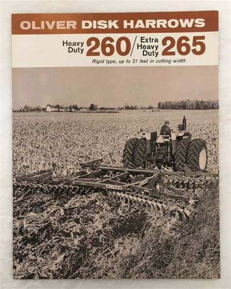 1971 OLIVER 260 265 DISK HARROW Tractor Brochure Vintage Farm