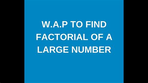 Java Program To Calculate Factorial Of A Given Number