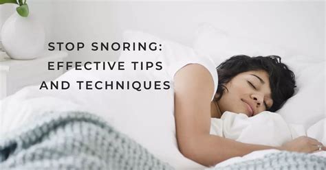 How To Stop Snoring Effective Tips And Techniques Atonibai
