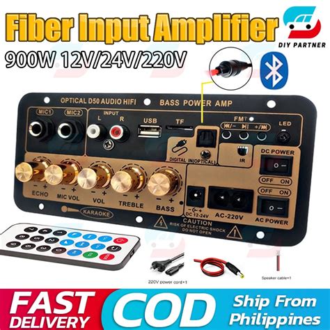 【cod】d60 1000w Subwoofer Power Amplifier Board With Optical Audio