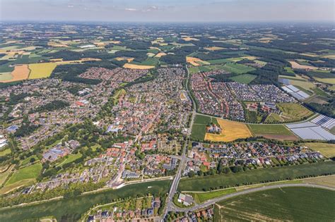 Senden Von Oben Stadtansicht Vom Innenstadtbereich In Senden Im