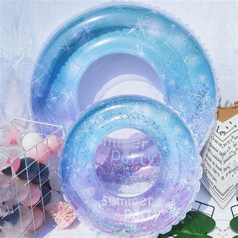 【預購】🎪彩虹亮片泳圈🏆漸層泳圈 亮片星空游泳圈 星空 腋下圈 成人泳圈 泳圈 海邊 充氣加厚游泳圈 網紅款 閃亮泳圈 蝦皮購物
