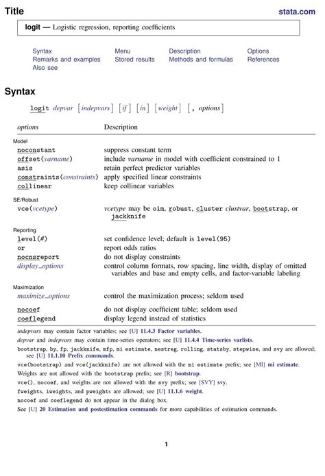 Logit Stata