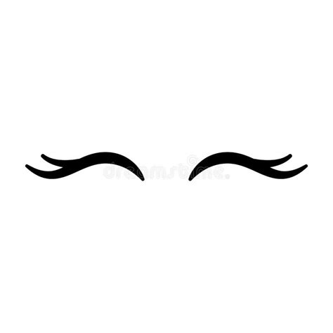 Vector Eyelashes Closed Eyes Vector Icon Stock Vector Illustration Of Eyelashes Look