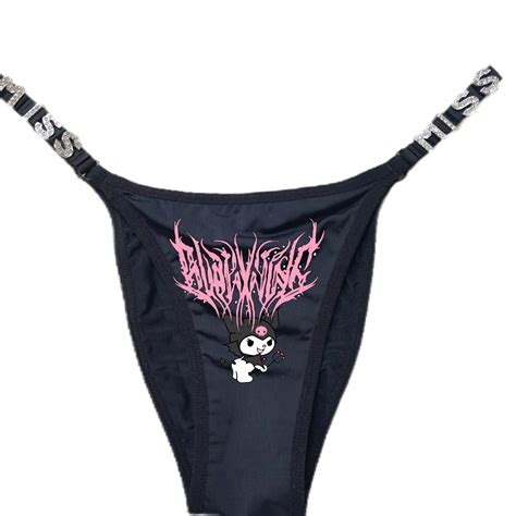 Y2k Girls Miss Thong Anime Cartoon Hello Kitty Sexy Ice Silk Underwear