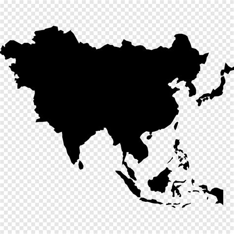 East Asia World Map World Map Blank Map Map Border Monochrome Png