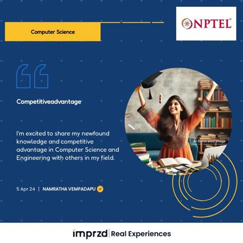 Namratha Vempadapu On Linkedin Nptel