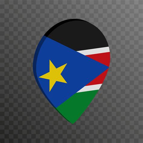 Map Pointer With South Sudan Flag Vector Illustration 17228532 Vector Art At Vecteezy