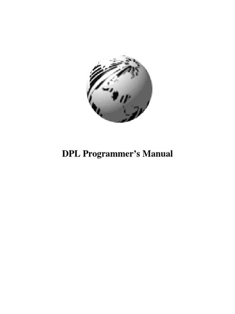 Manual Dpl Programmer Manual Pdf Pdf Ascii Printer Computing