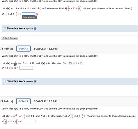 Solved Verify That F X Is A PDF Find The CDF And Use The Chegg Com