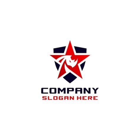 Premium Vector Rhino Star Logo Design