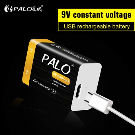 9v Battery Micro Usb 9 Volt Li Ion Rechargeable Ba Vicedeal