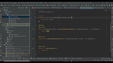 Implementing Recyclerview Using Android Java Youtube